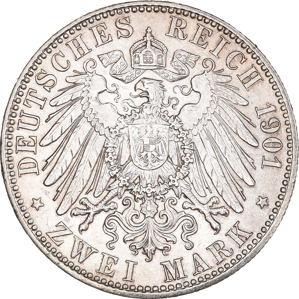 Coin, German States, PRUSSIA, Wilhelm II, 2 Mark, 1901, Berlin,