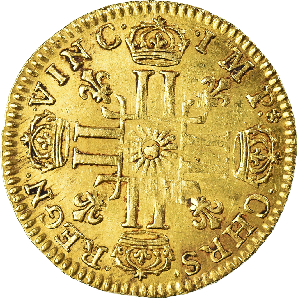 Coin, France, Louis XIV, Louis d'or au soleil,1712, Paris, EF(40-(45)