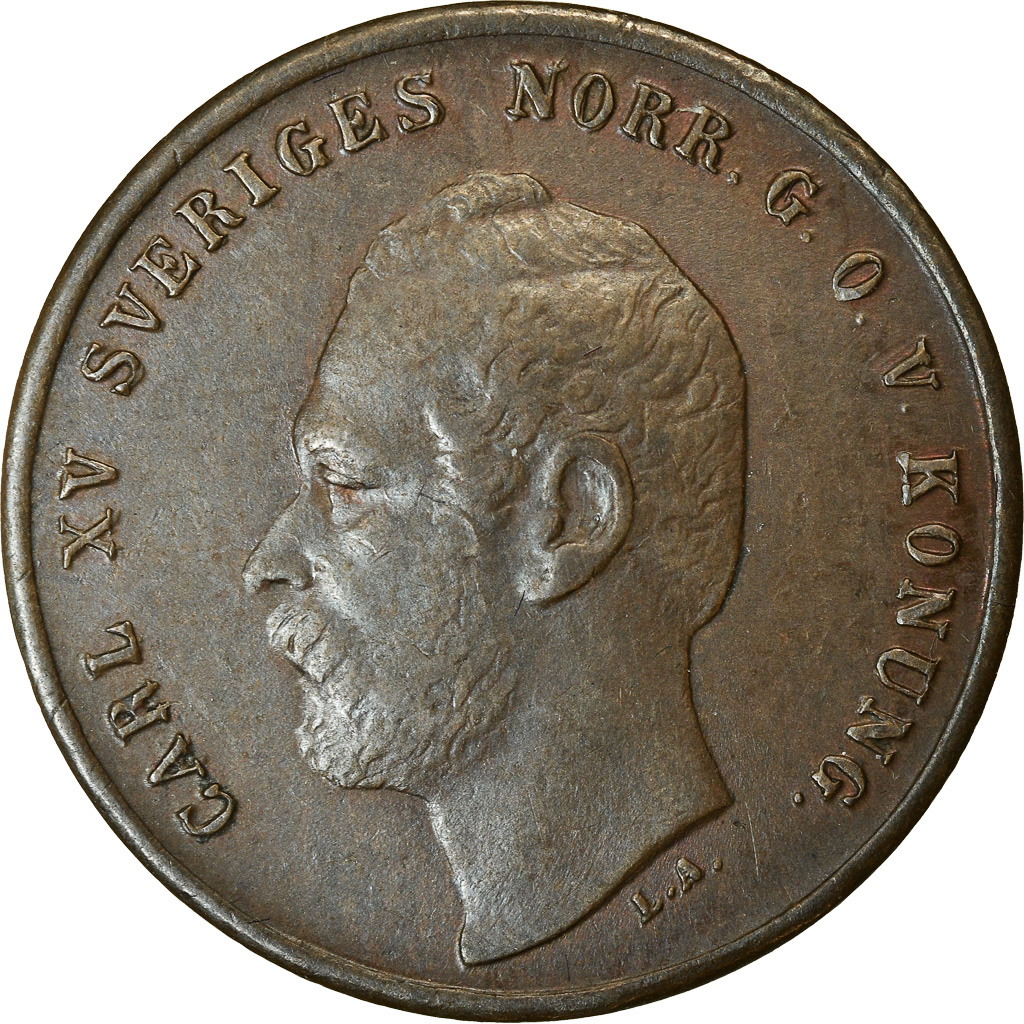 Coin, Sweden, Carl XV Adolf, Ore, 1870, , Bronze, KM:705 | European Coins