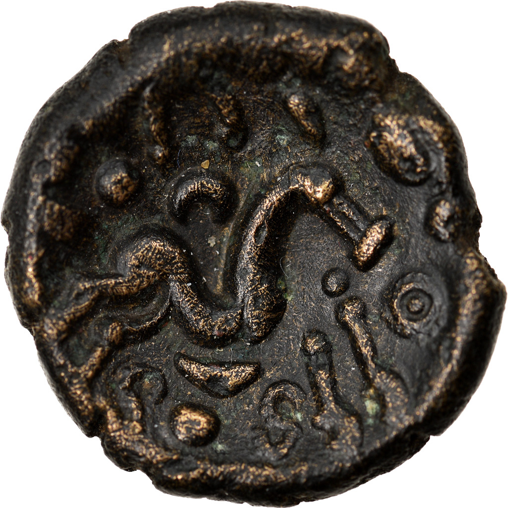 Coin, Ambiani, Stater, 1st century BC, Type aux esses, , Bronze