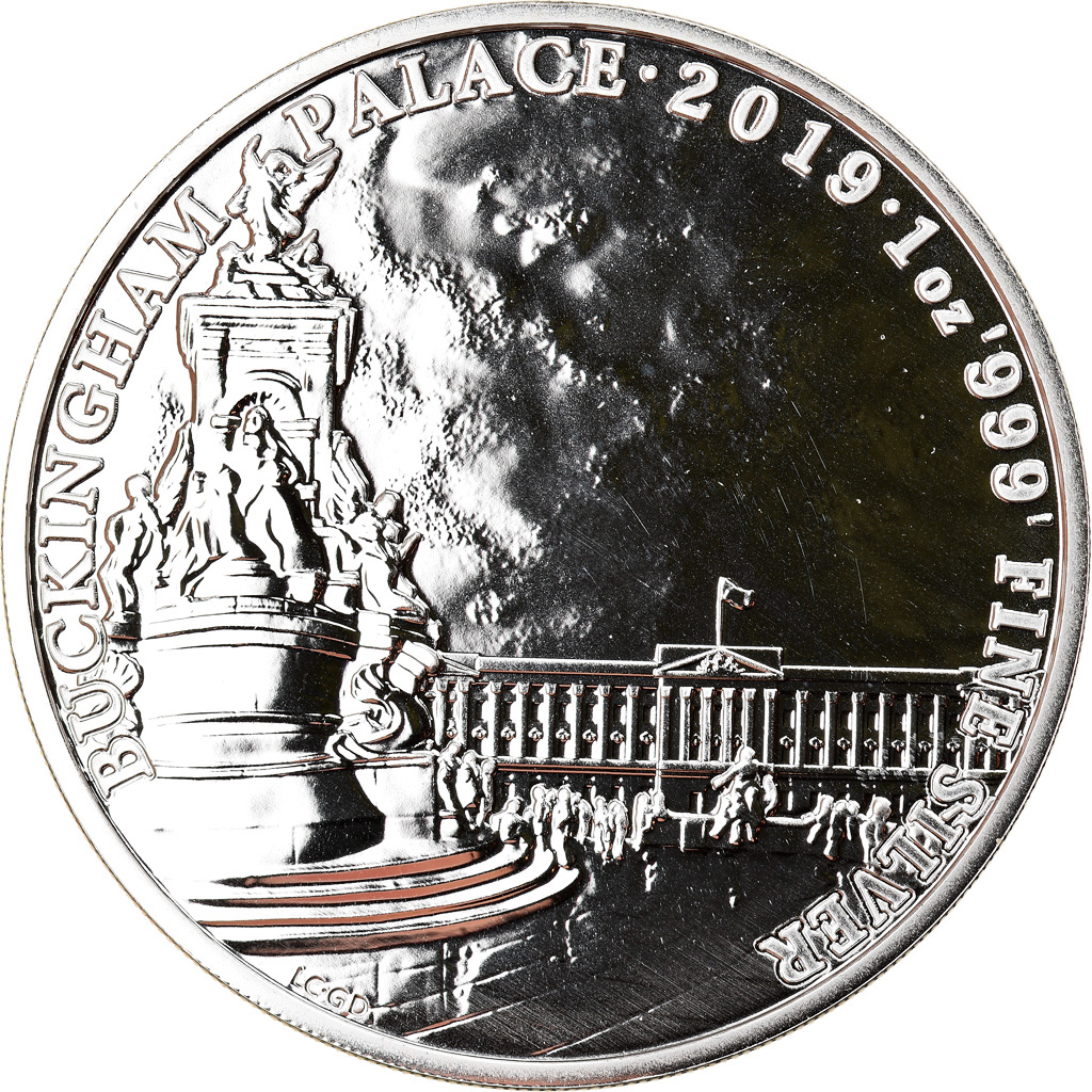 Coin, Great Britain, Buckingham Palace, 2 Pounds, 2019, 1 Oz, , Silver
