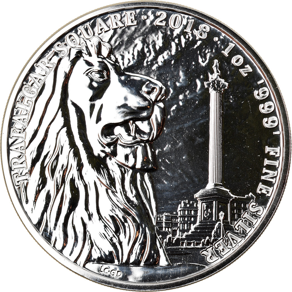 Coin, Great Britain, Trafalgar Square, 2 Pounds, 2018, 1 Oz, , Silver