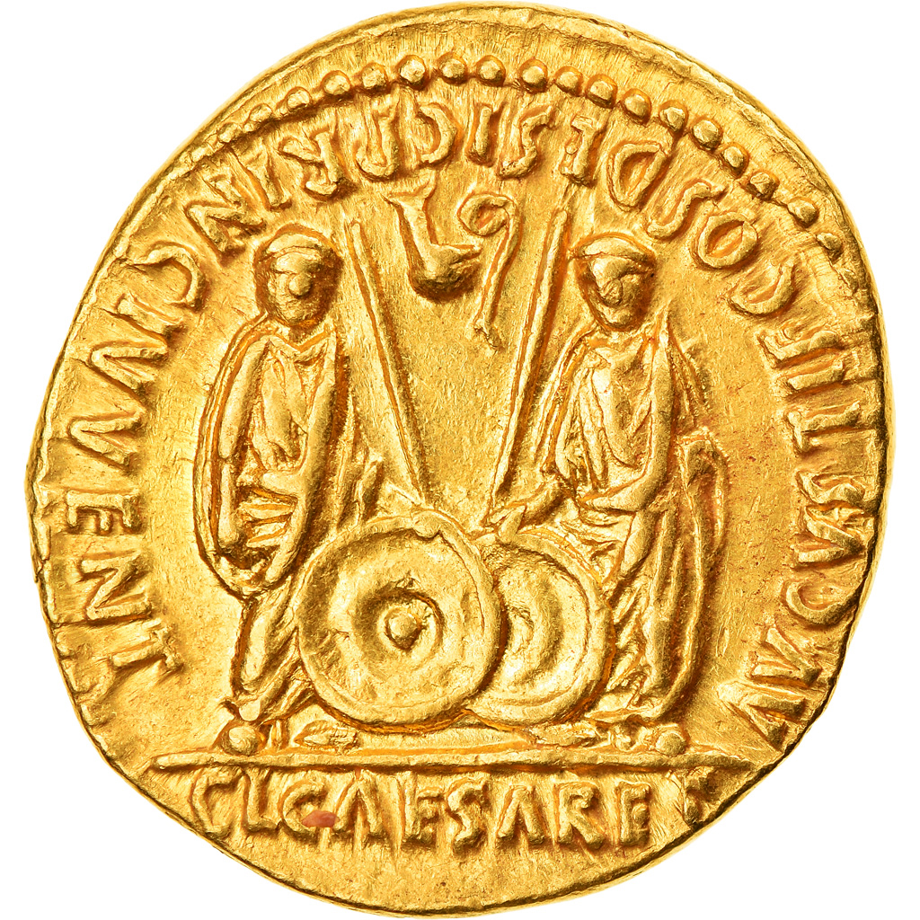 Coin, Augustus, Aureus, 2 BC-4 AD, Lyon - Lugdunum, , Gold, RIC:206