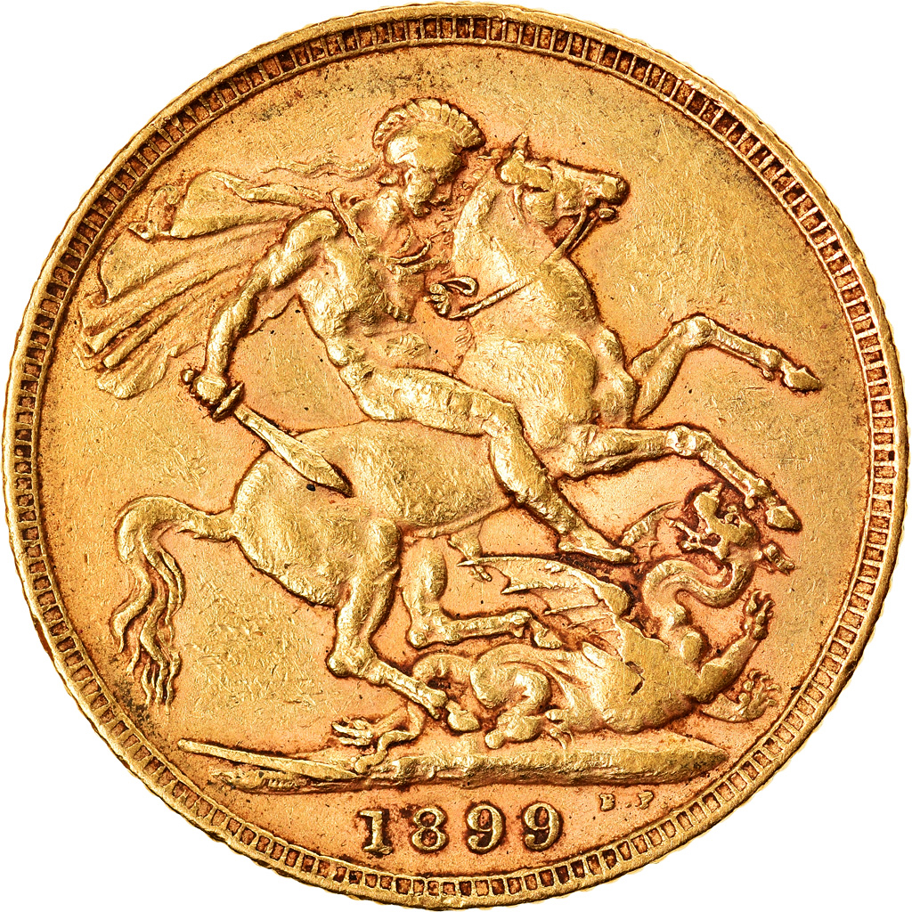 Coin, Great Britain, Victoria, Sovereign, 1899, , Gold, KM:785