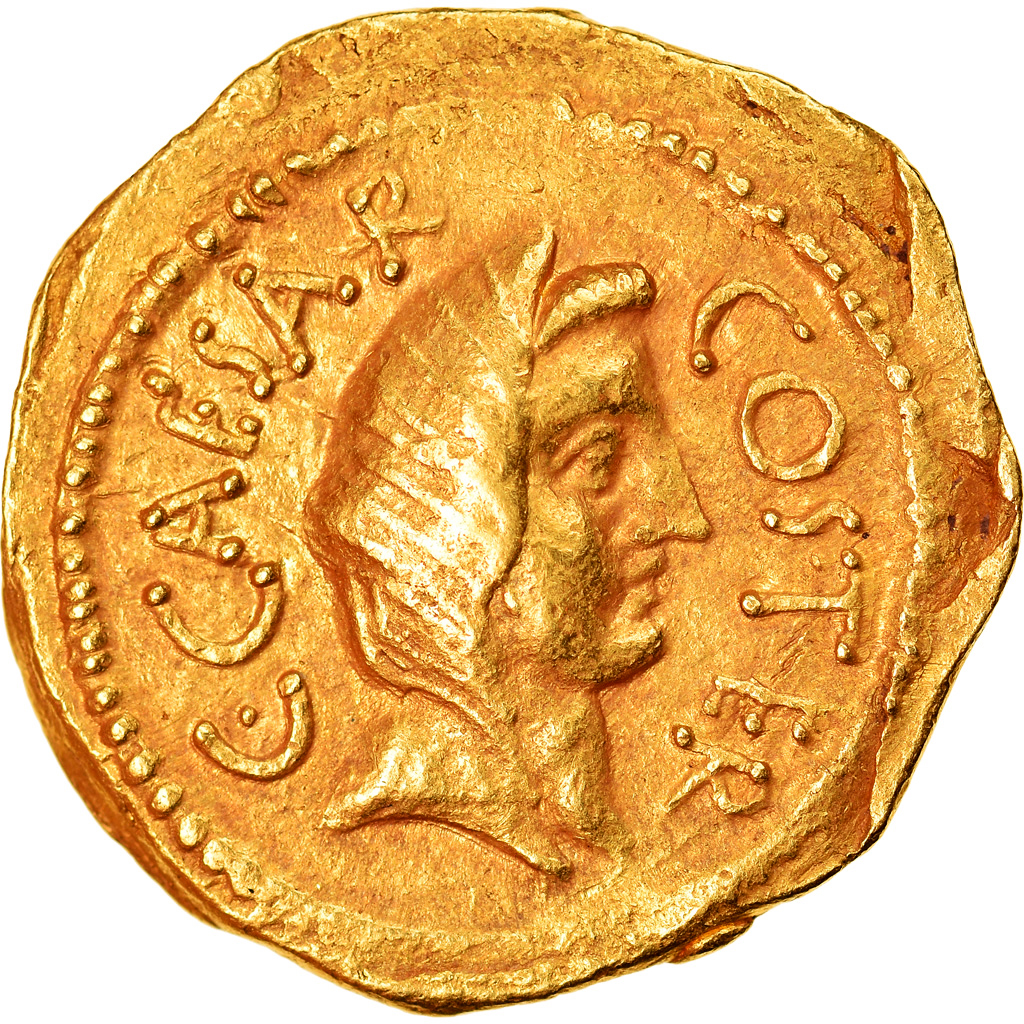 Coin, Julius Caesar, Aureus, 46 BC, Rome, , Gold, Calicó :37b
