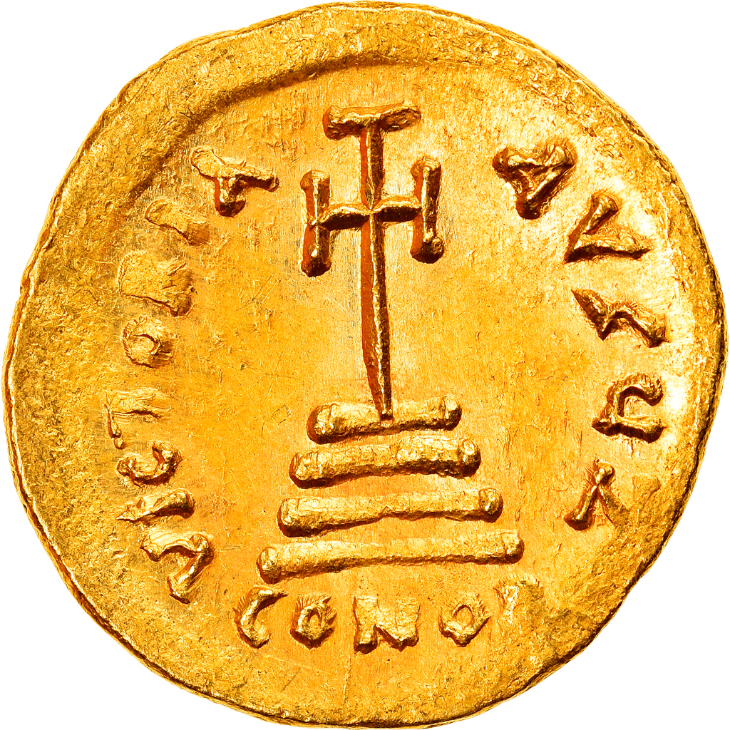 Coin, Heraclius, with Heraclius Constantine, Solidus, 616-625 ...