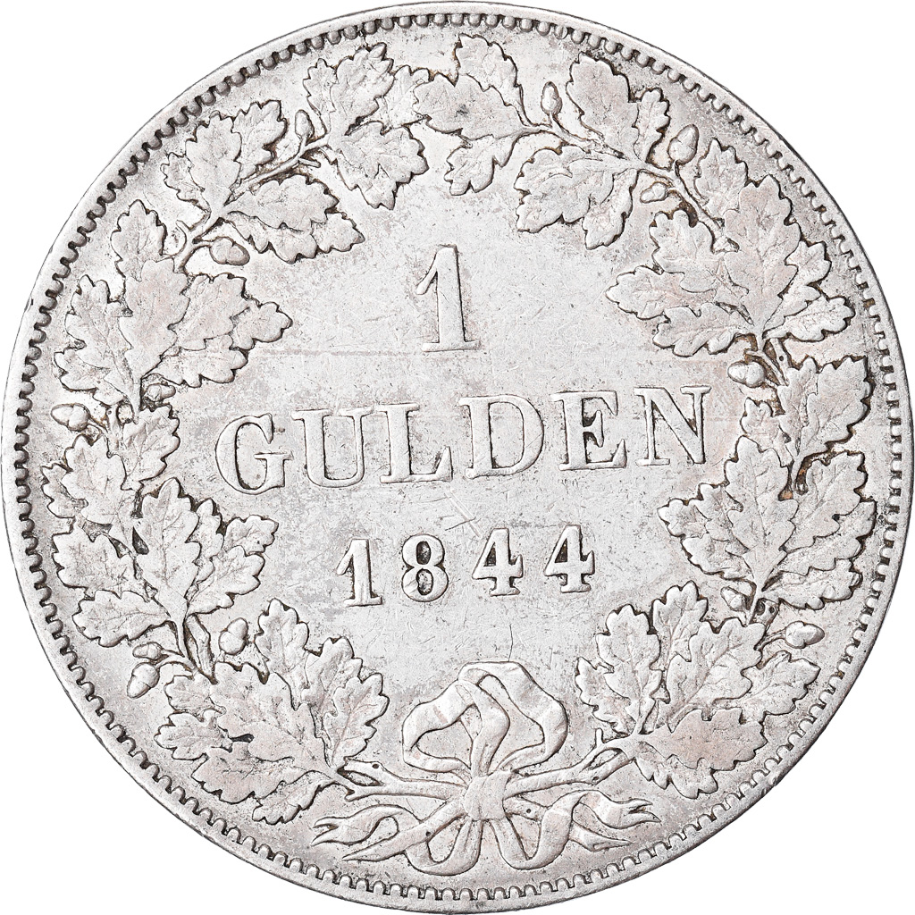 Coin, German States, BAVARIA, Ludwig I, Gulden, 1844, , Silver, KM:788