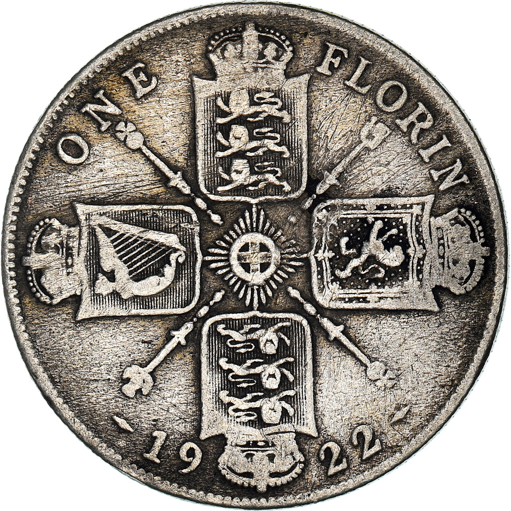 Coin, Great Britain, George V, Florin, Two Shillings, 1922, , Silver