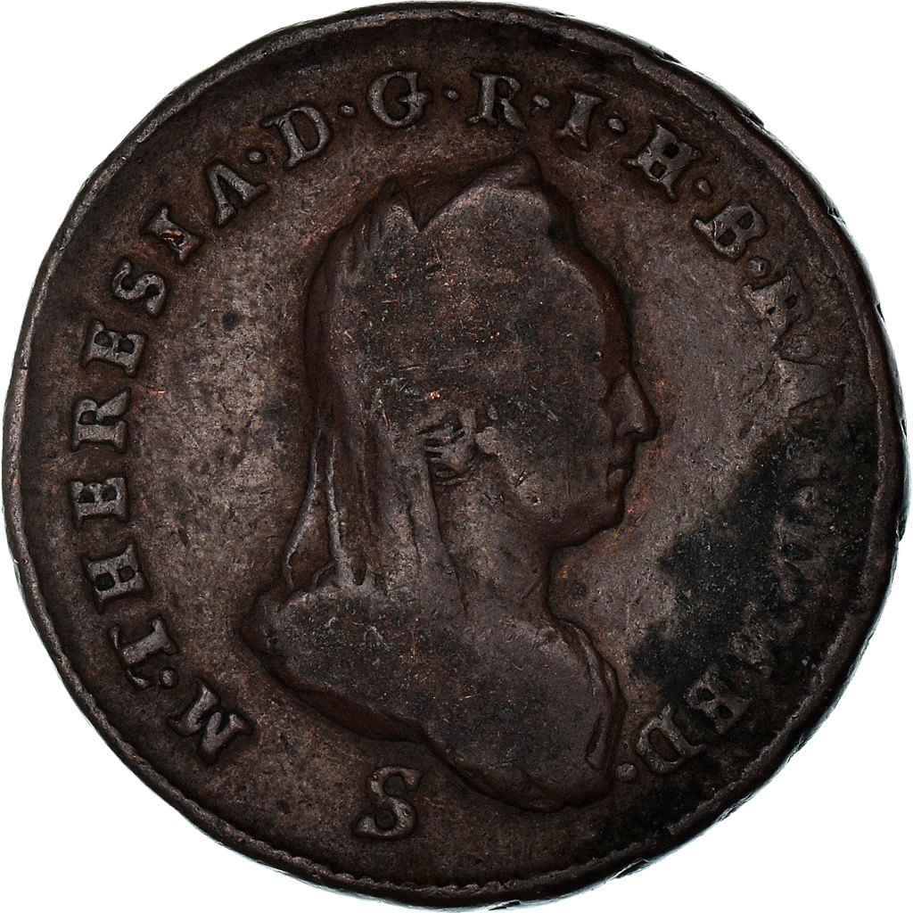 Coin, ITALIAN STATES, MILAN, Maria Theresa, Soldo, 1777, , Copper