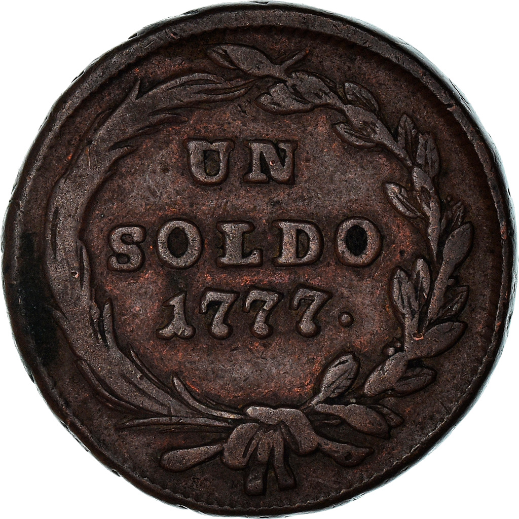 Coin, ITALIAN STATES, MILAN, Maria Theresa, Soldo, 1777, , Copper