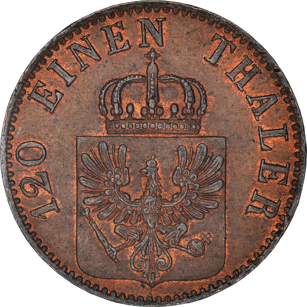 Coin, German States, PRUSSIA, Wilhelm I, 3 Pfennig, 1864, Berlin,