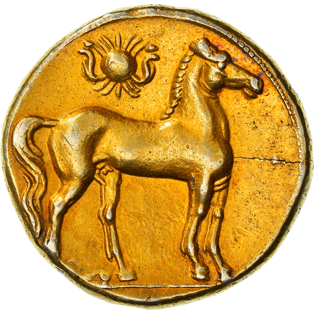 Coin, Zeugitana, Carthage, Trihemistater, 264-241 BC, , Electrum