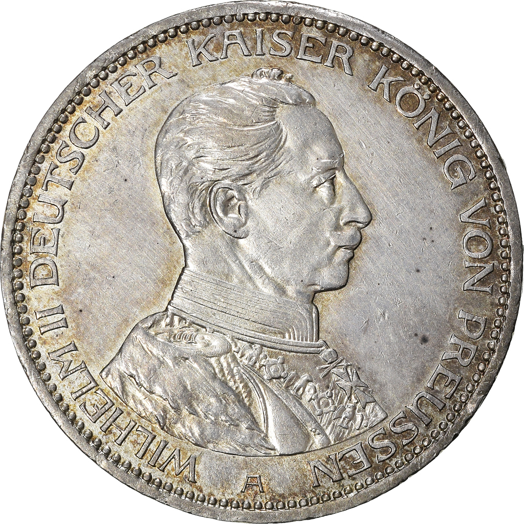 Coin, German States, PRUSSIA, Wilhelm II, 3 Mark, 1914, Berlin,