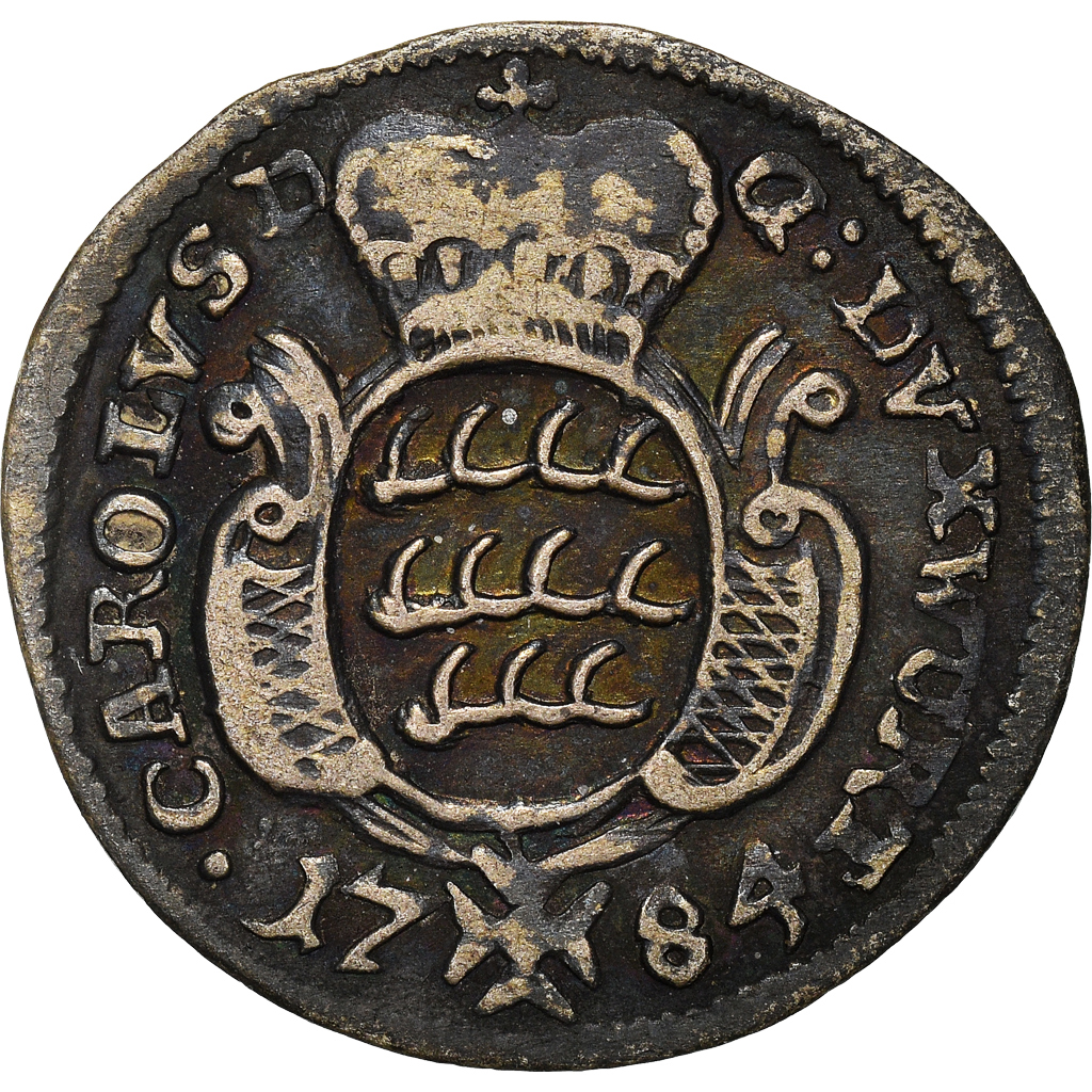 Coin, German States, WURTTEMBERG, Karl Eugen, 1/48 Thaler, 1784,