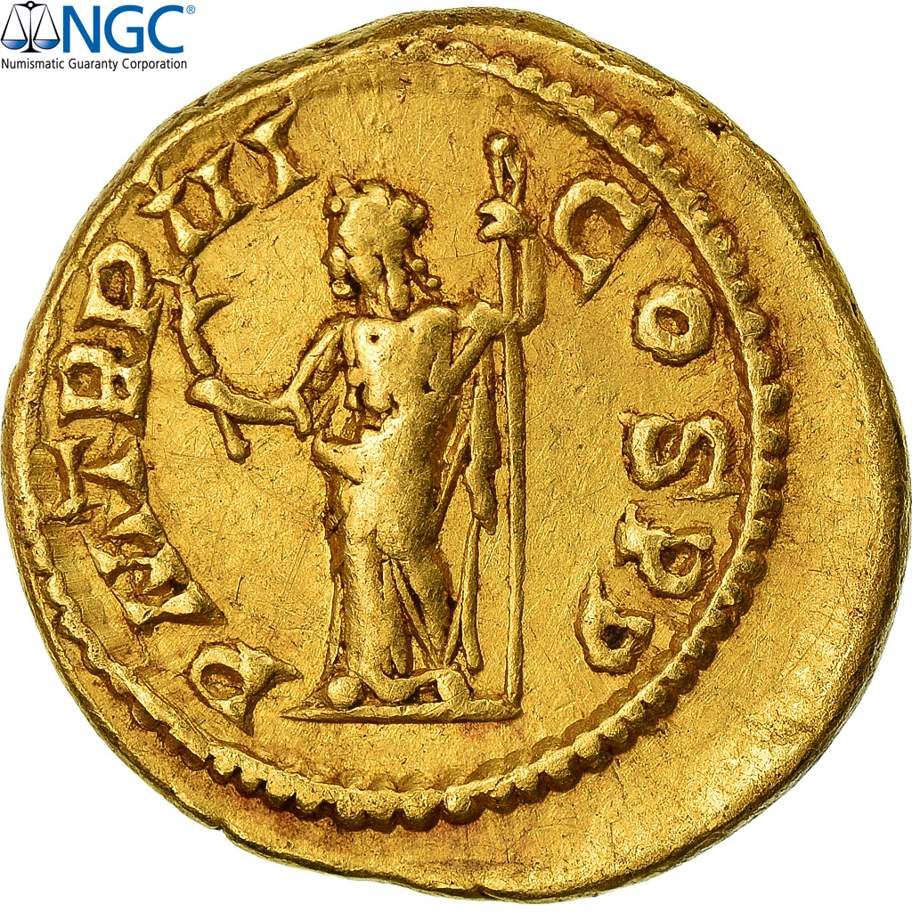 Severus Alexander, Quinarius, 224, Rome, Extremely rare, Gold, NGC, Ch VF