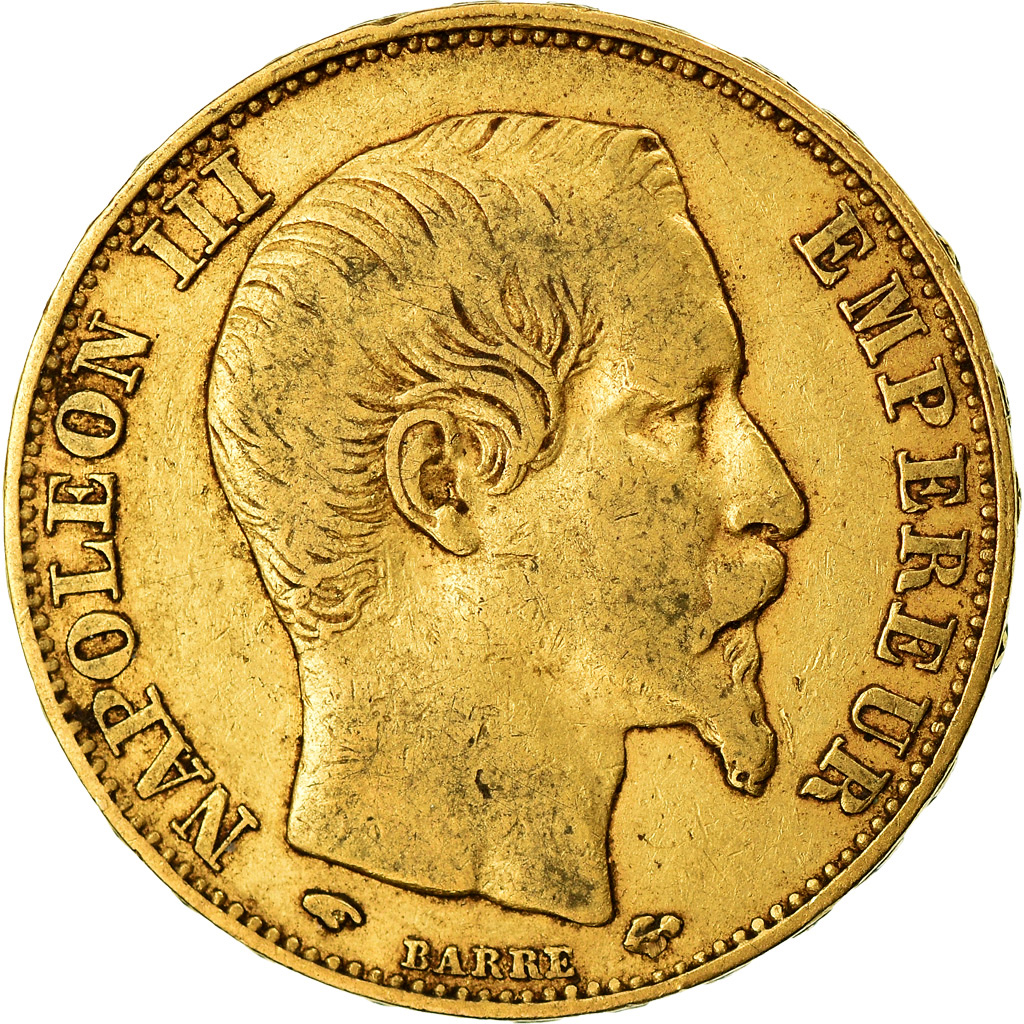 Coin, France, Napoleon III, Napoléon III, 20 Francs, 1855, Paris,