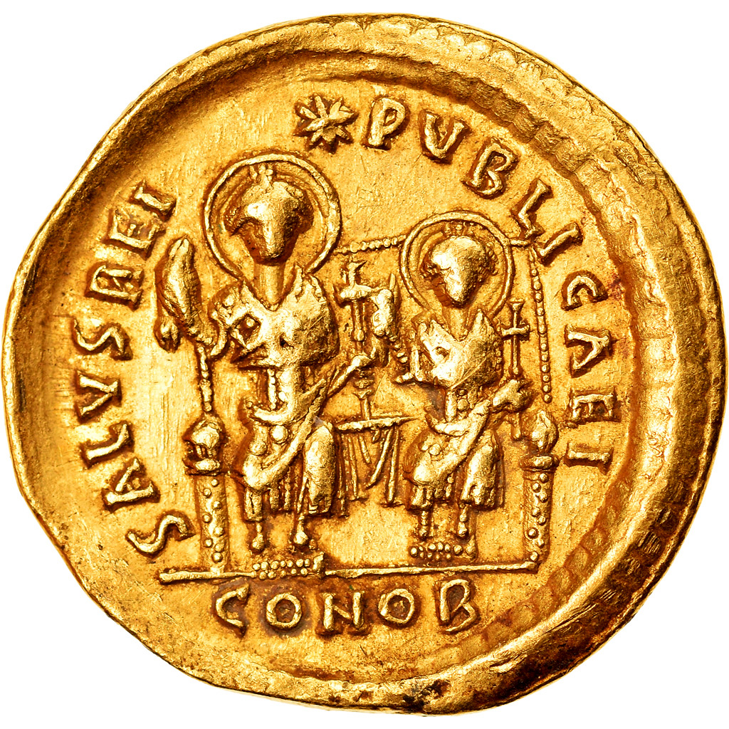 Coin, Theodosius II, Solidus, 425-429 AC, Constantinople, , Gold
