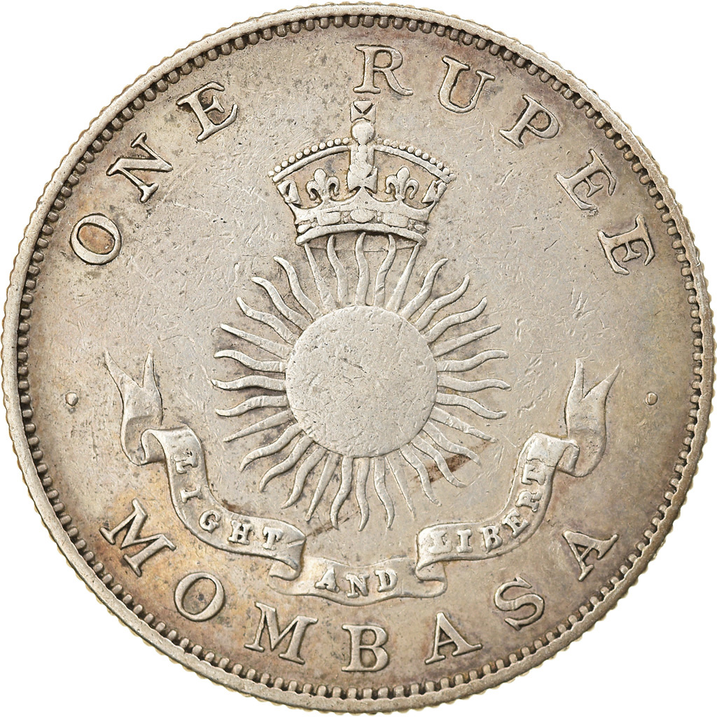 Coin, MOMBASA, Rupee, 1888, Birmingham, , Silver, KM:5 | African Coins