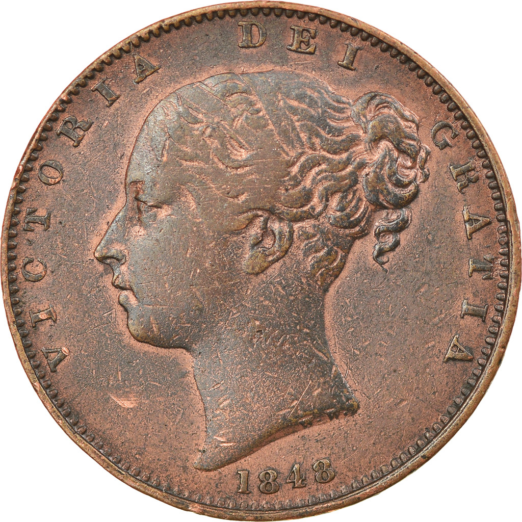 Coin, Great Britain, Victoria, Farthing, 1848, London, , Copper, KM:725