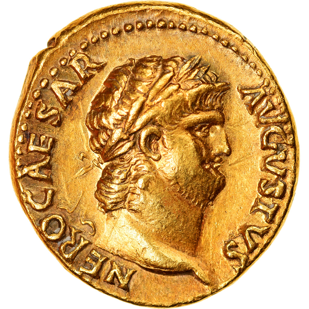 Nero and Poppaea, Aureus, 64-65, Rome, Very rare, Gold, , RIC:44