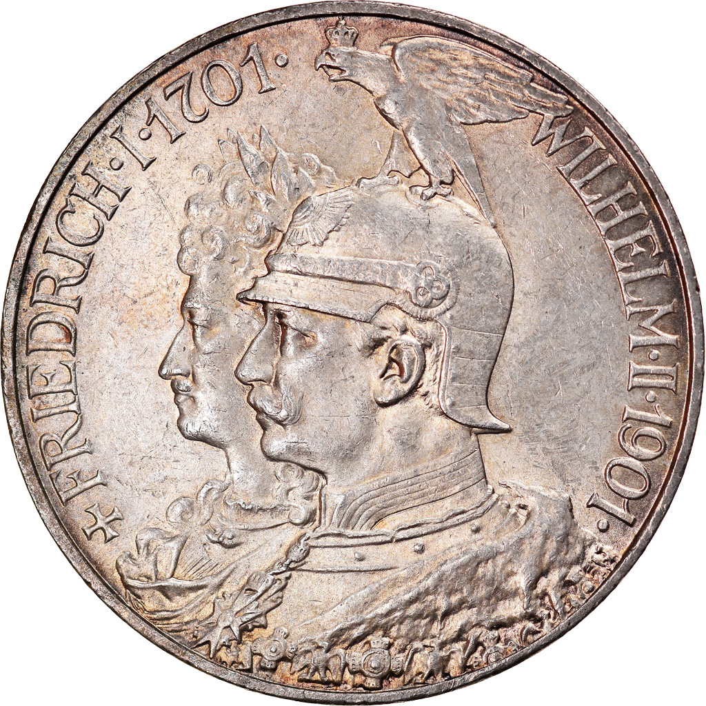 Coin, German States, PRUSSIA, Wilhelm II, 5 Mark, 1901, Berlin, , Silver