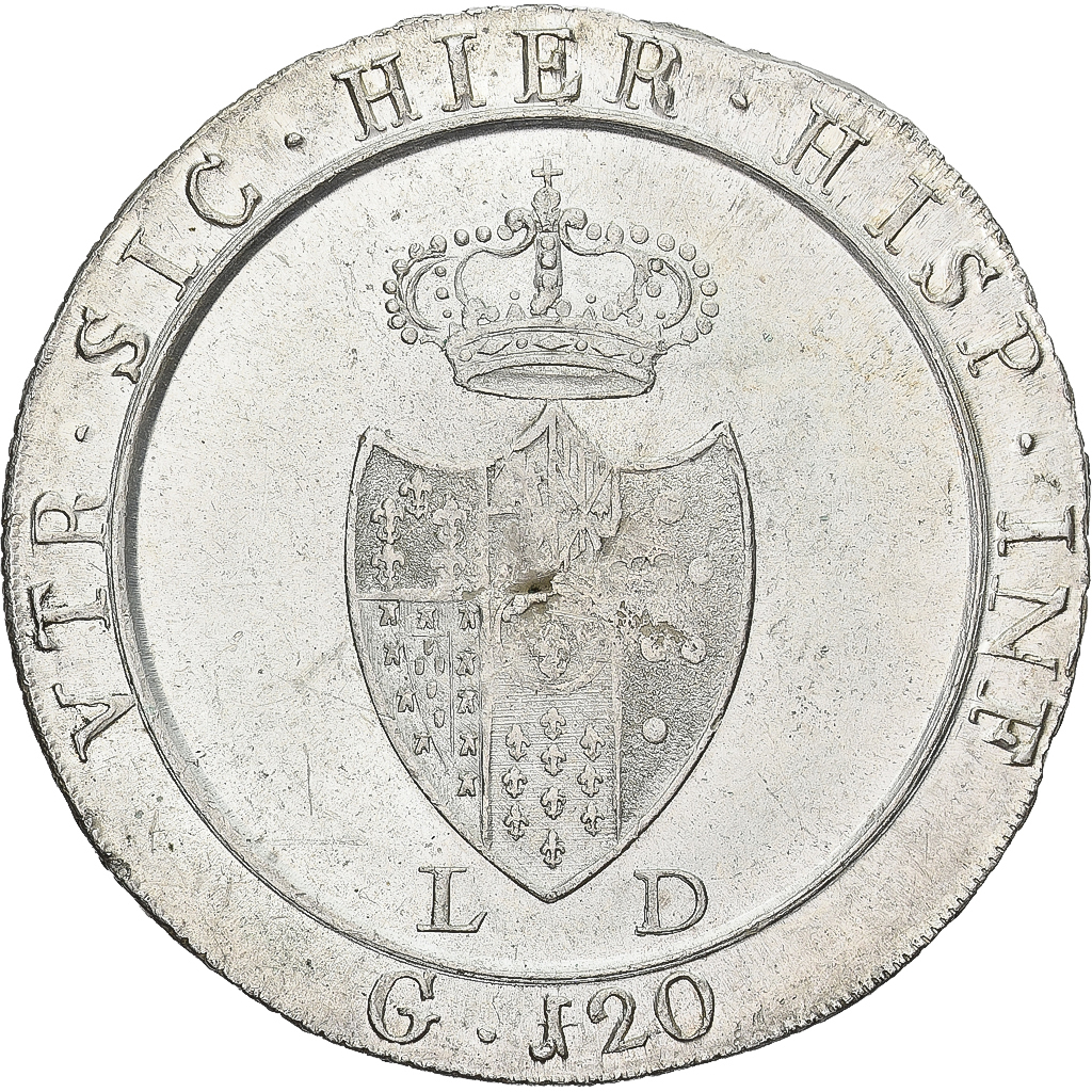 Kingdom of Naples, Ferdinando IV, 120 Grana, 1805, Naples, Silver,