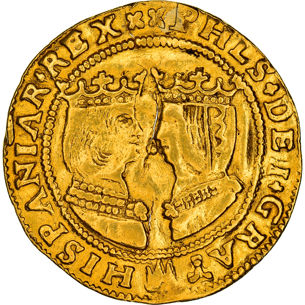 Coin, Spanish Netherlands, Ferdinand & Isabella, Double Ducat, 1582,