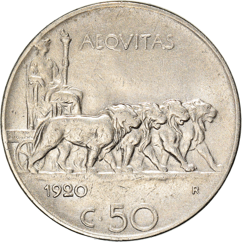 Coin, Italy, Vittorio Emanuele III, 50 Centesimi, 1920, Rome, , Nickel