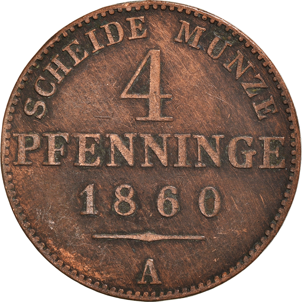 Coin, German States, 4 Pfenninge, 1860 | Miscellaneous