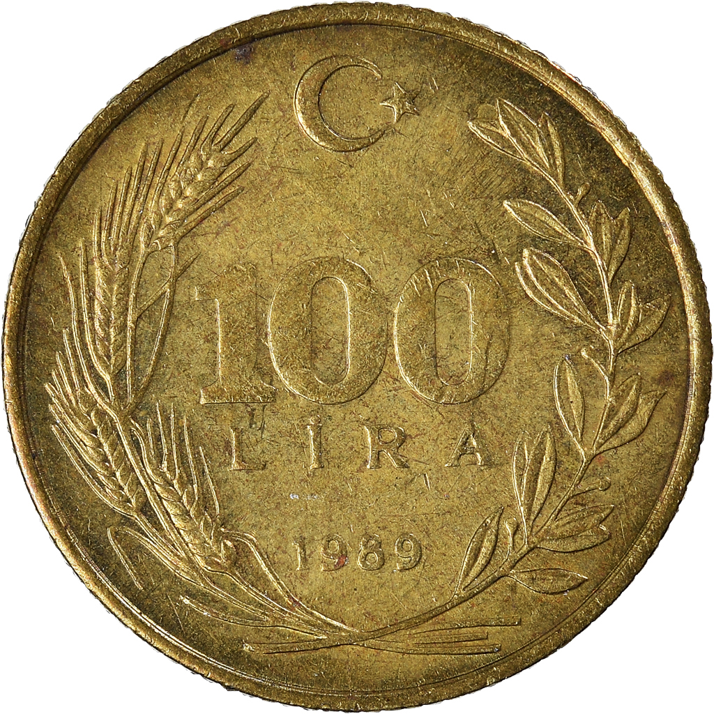 [#923778] moneda, turquía, 100 lira, 1989 - Compra venta en todocoleccion