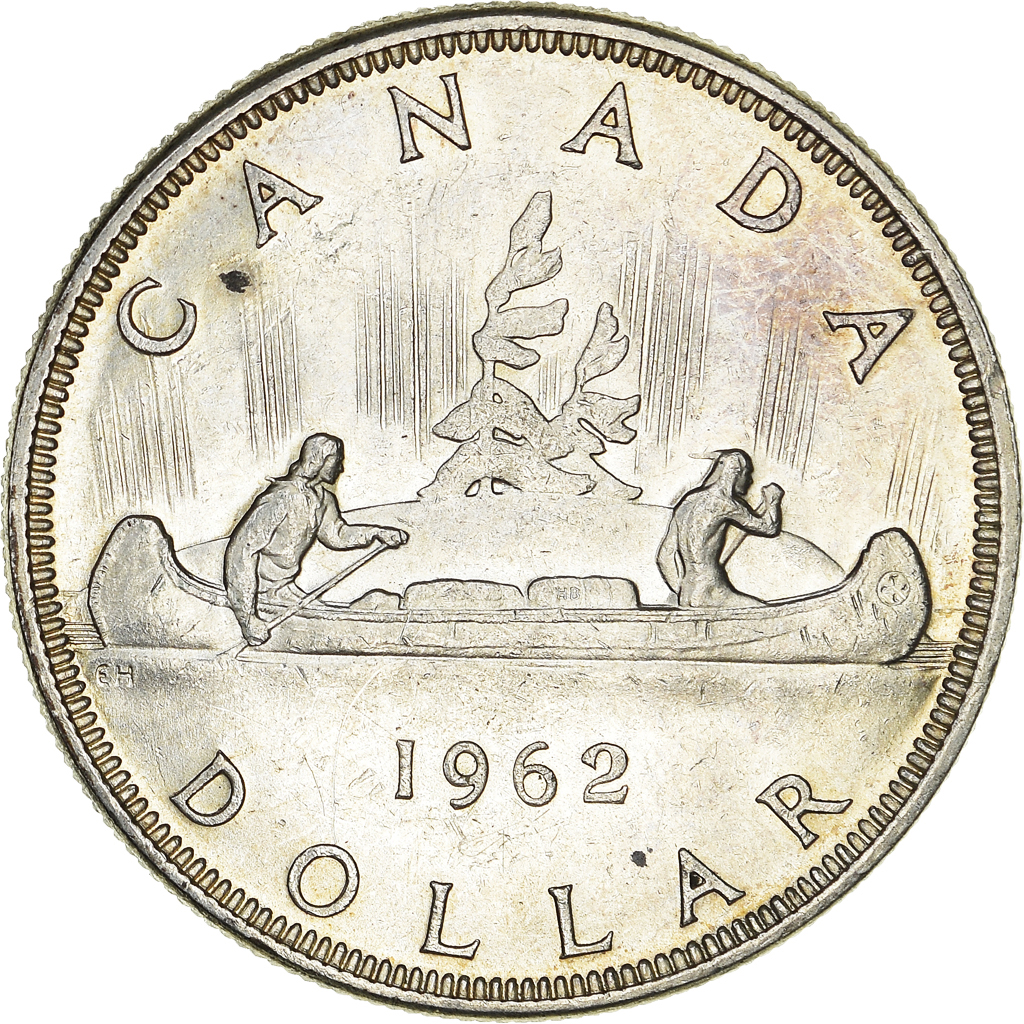Coin, Canada, Elizabeth II, Dollar, 1962, Royal Canadian Mint, Ottawa