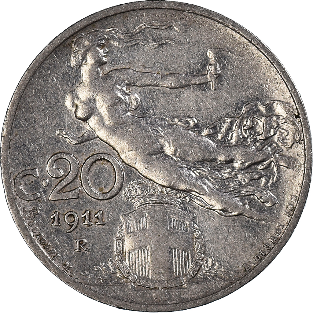 Coin, Italy, 20 Centesimi, 1911 | European Coins
