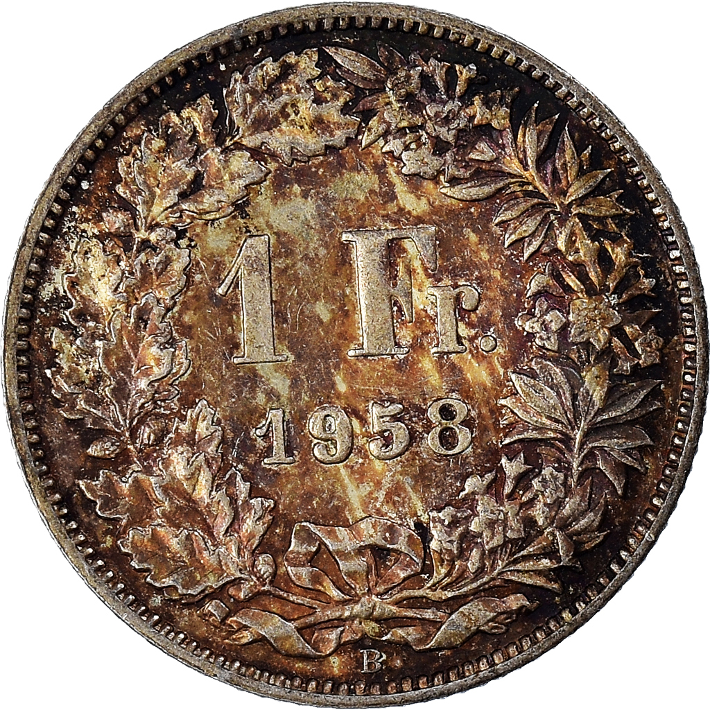 Coin, Switzerland, Franc, 1958 | European Coins