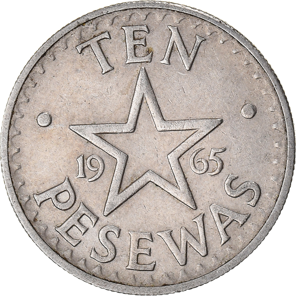 Coin, Ghana, 10 Pesewas, 1965 | African Coins