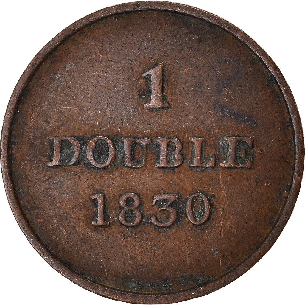 Coin, Guernsey, Double, 1830 | European Coins