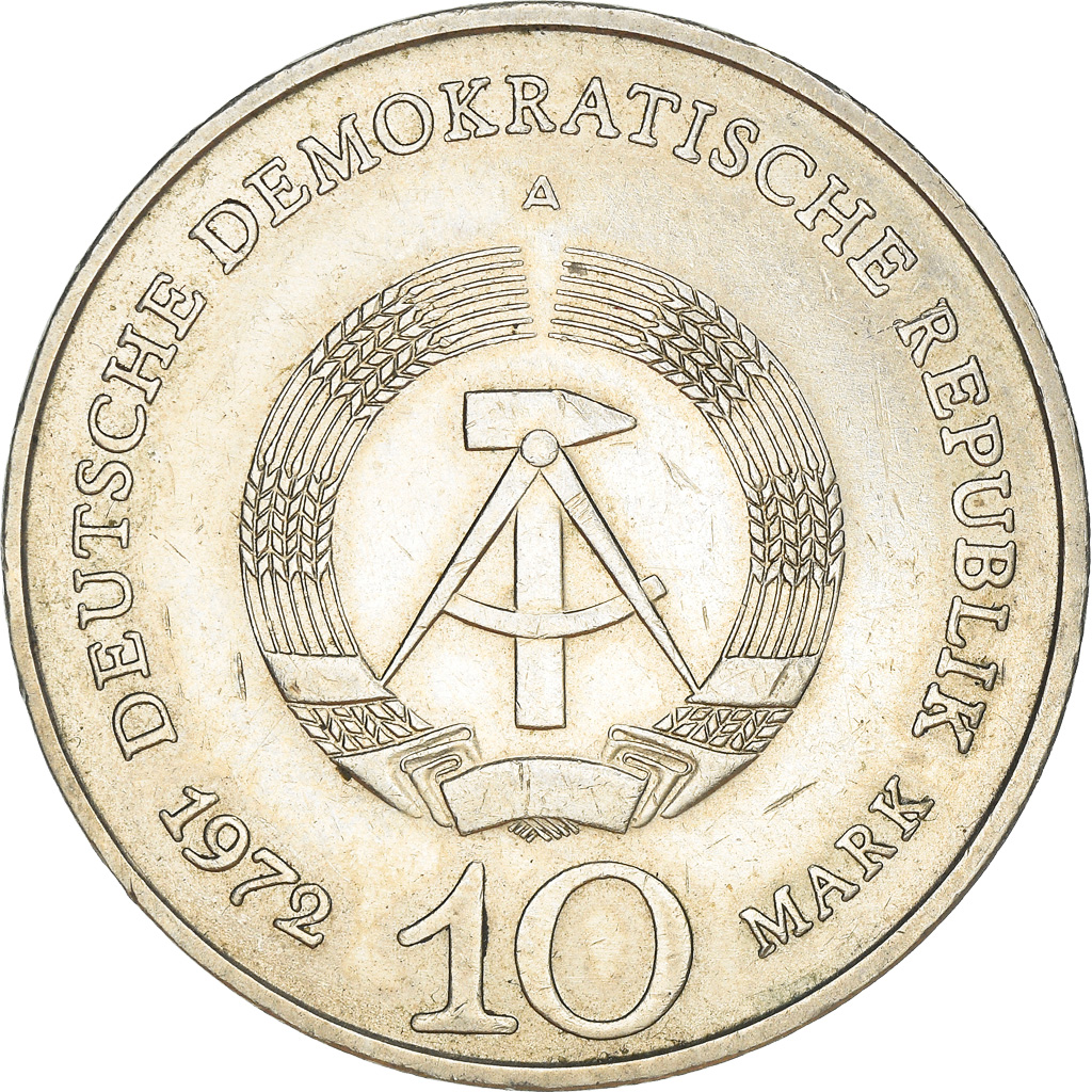 Coin, GERMAN-DEMOCRATIC REPUBLIC, 10 Mark, 1972, Berlin, | European Coins