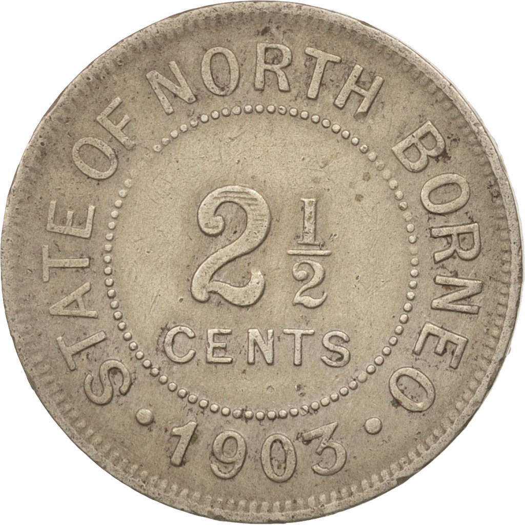 Coin, BRITISH NORTH BORNEO, 2-1/2 Cent, 1903, Heaton, Birmingham,