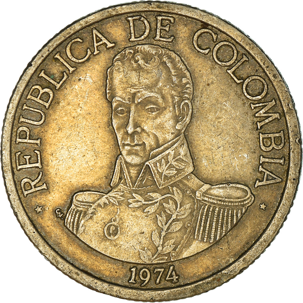 [#951917] moneda, colombia, peso, 1974, mbc, co - Compra venta en ...