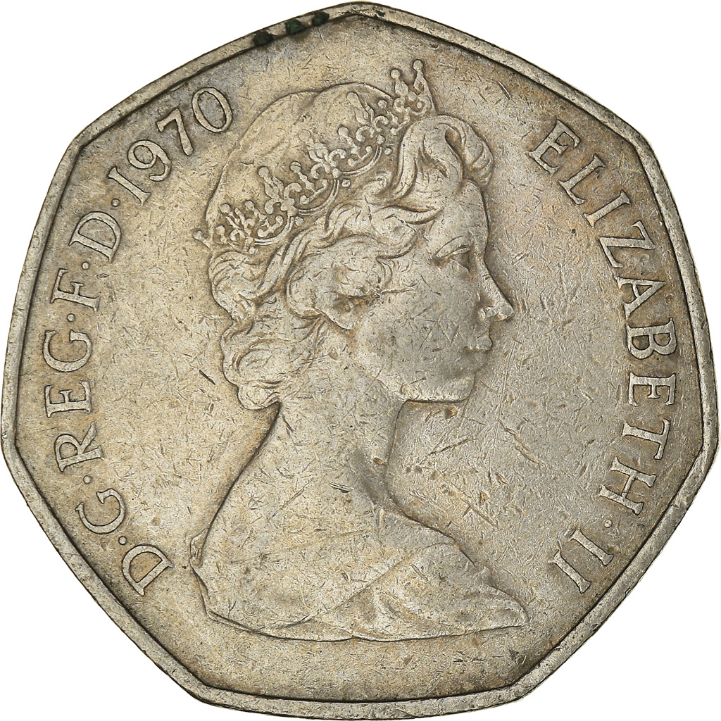 Coin, Great Britain, Elizabeth II, 50 New Pence, 1970, , Copper-nickel