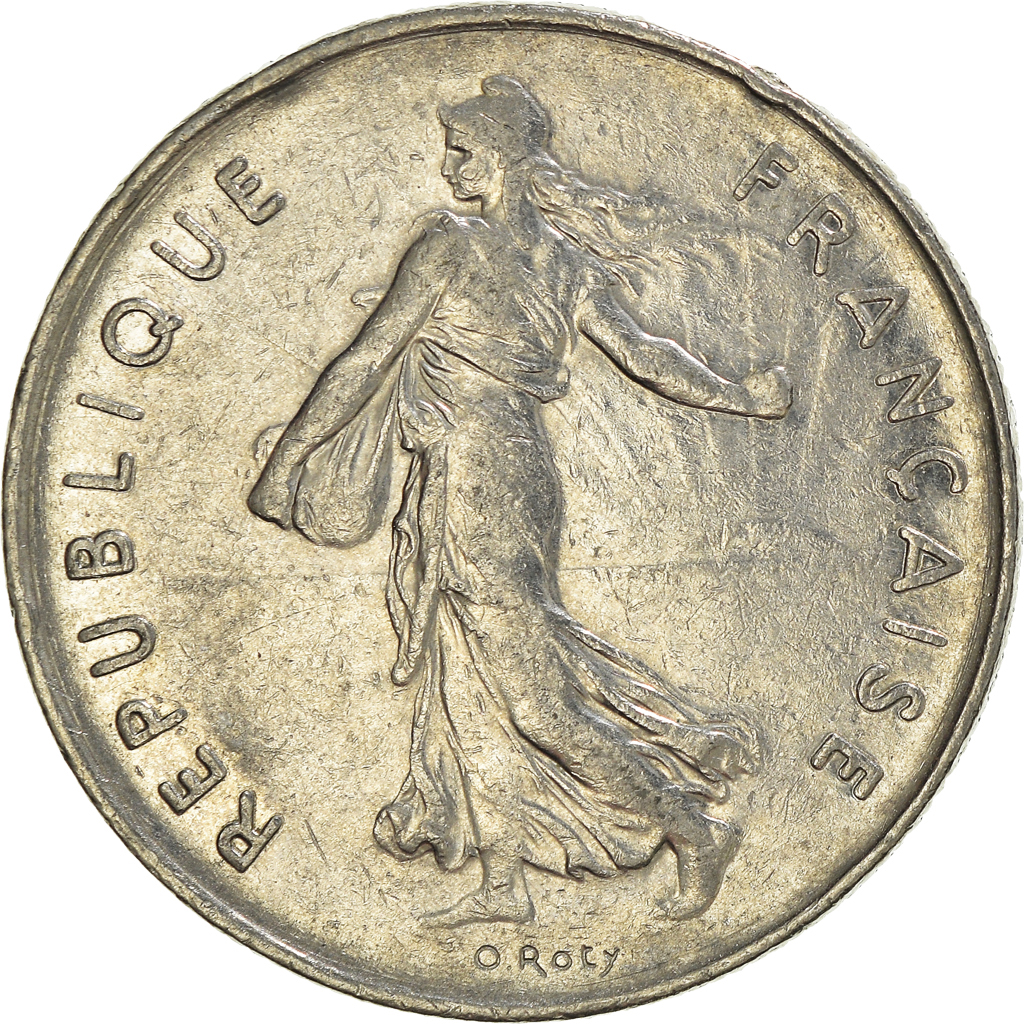 [#954844] moneda, francia, semeuse, 5 francs, 1 - Compra venta en todocoleccion