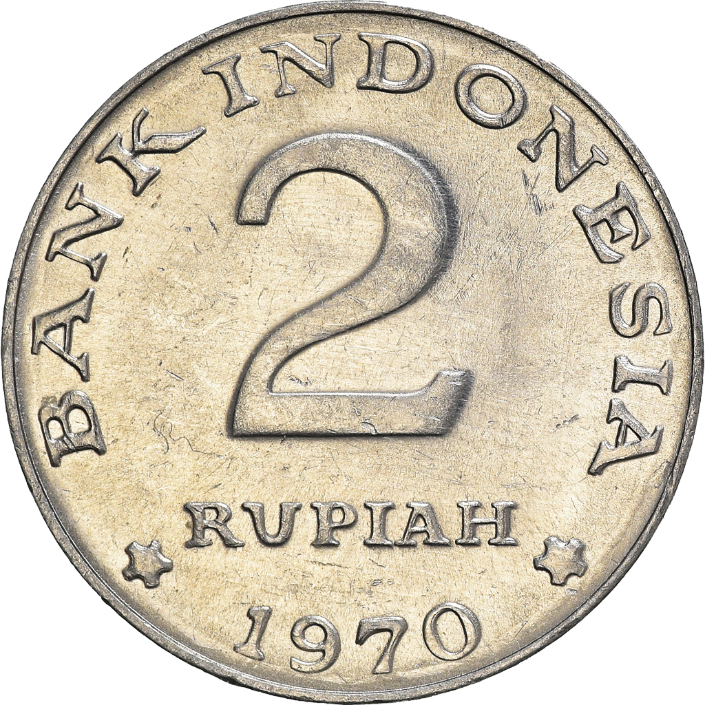 Coin, Indonesia, 2 Rupiah, 1970, , Aluminum, KM:21 | Asian and Middle ...