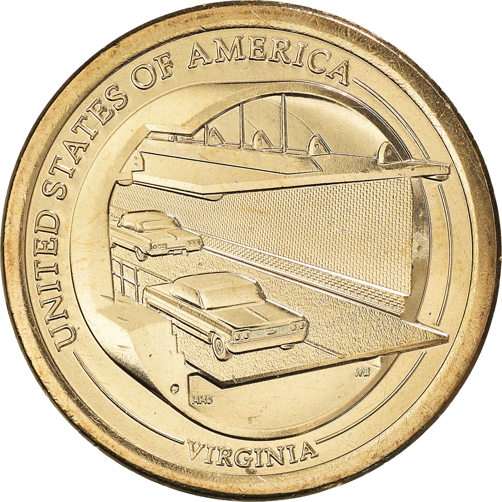 Coin, United States, Dollar, 2021, Denver, American Innovation - Virginia