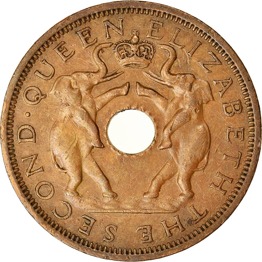 Coin, Rhodesia and Nyasaland, Elizabeth II, Penny, 1962, British Royal Mint