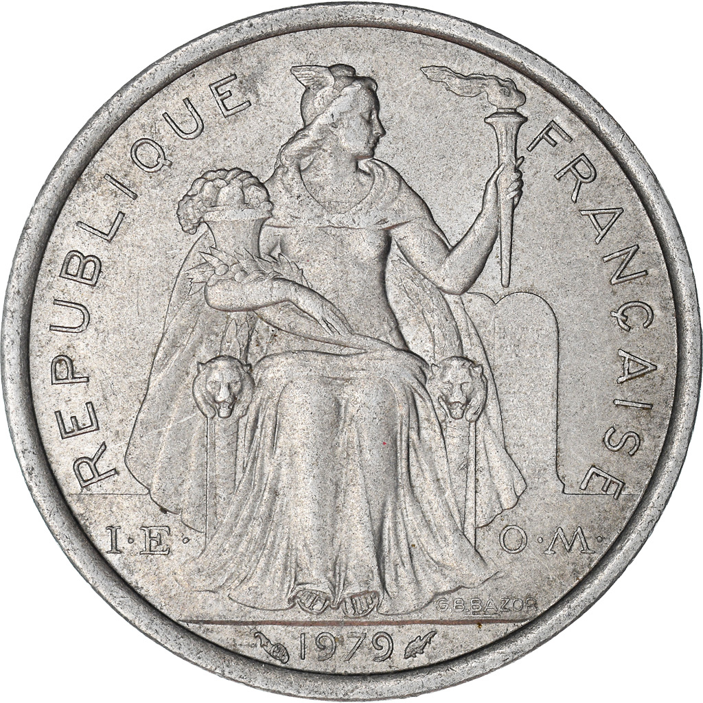 Coin, French Polynesia, 2 Francs, 1979, Paris, , Aluminum, KM:10