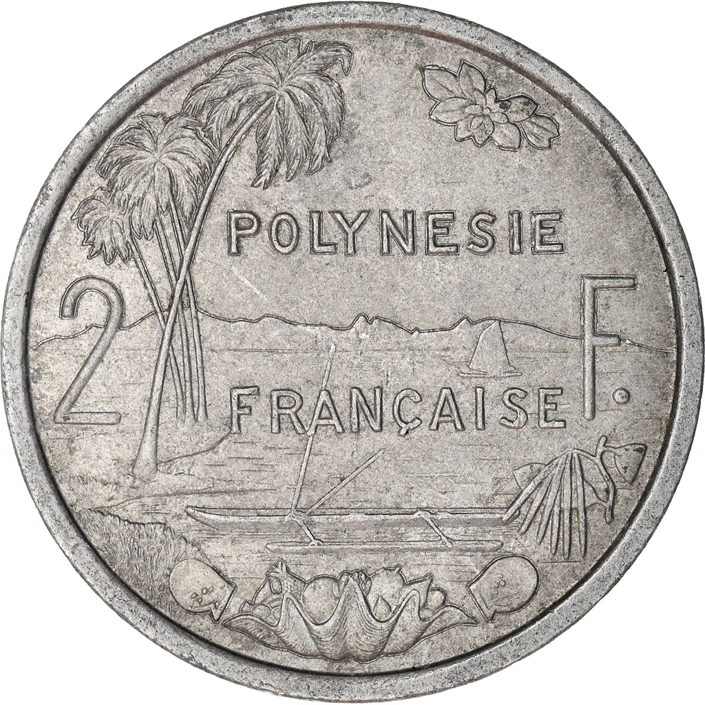 Coin, French Polynesia, 2 Francs, 1979, Paris, , Aluminum, KM:10