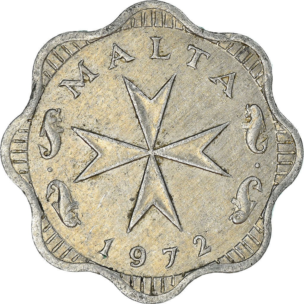 Coin, Malta, 2 Mils, 1972 | European Coins