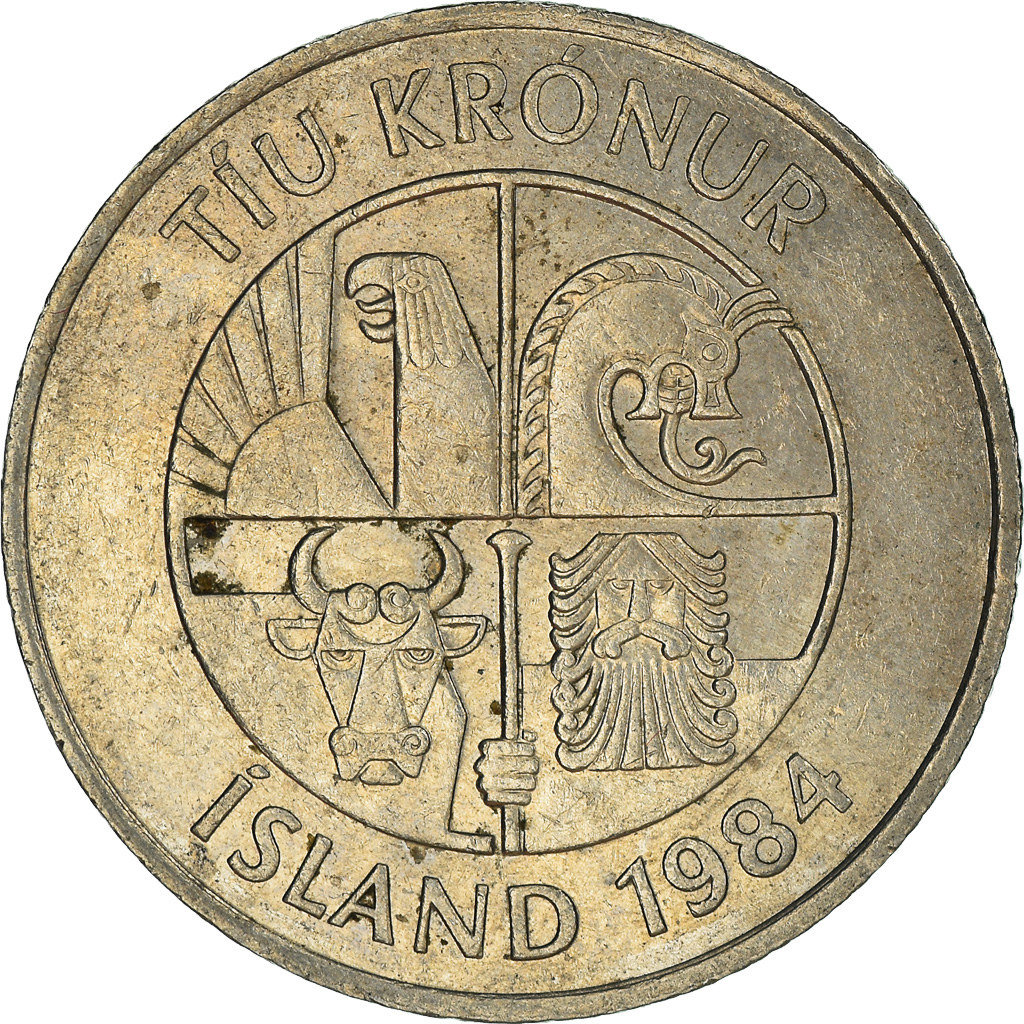 Coin, Iceland, 10 Kronur | European Coins
