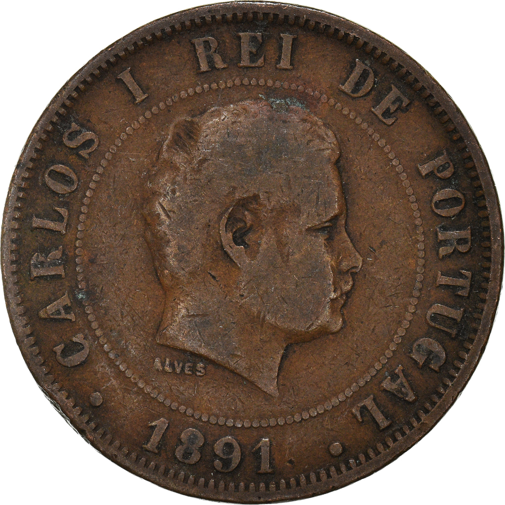 [#966220] moneda, portugal, 20 reis, 1891 - Compra venta en todocoleccion