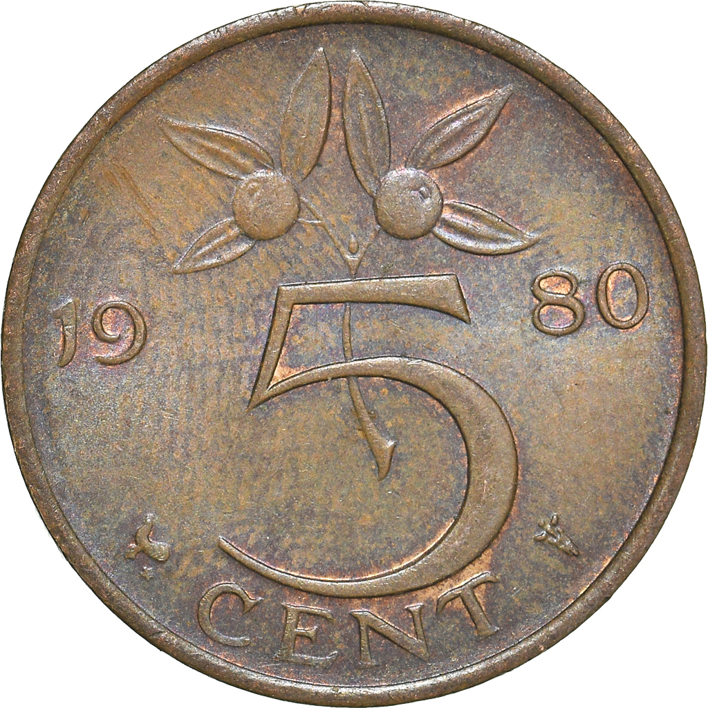 [#967289] moneda, países bajos, 5 cents, 1980 - Compra venta en ...