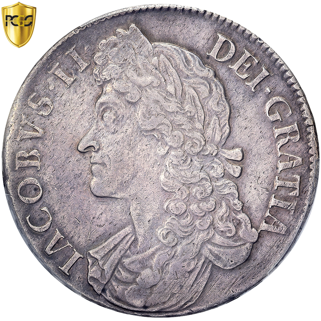 Great Britain, James II, Crown, 1688, London, Silver, PCGS, | European ...